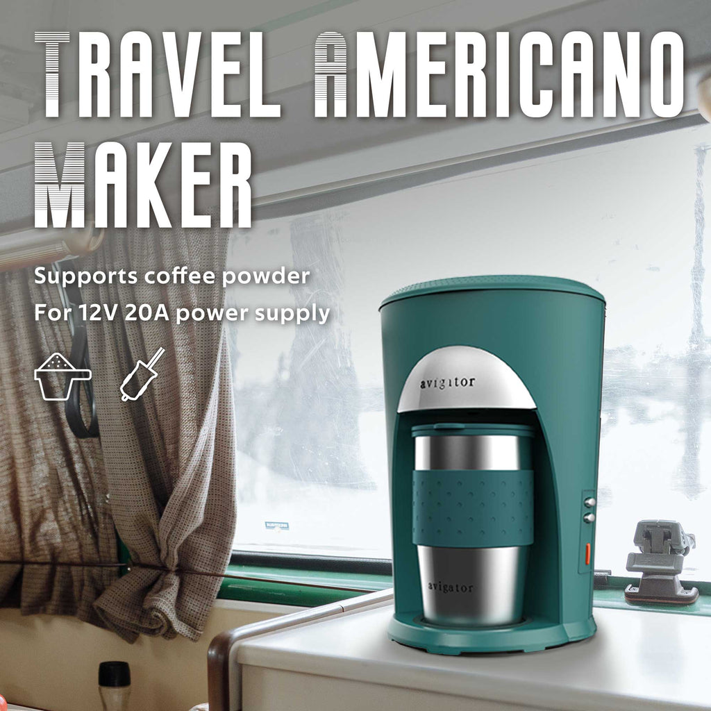 Avigator Portable Coffee Maker for Travel Camping Car, Ground Coffee M ...